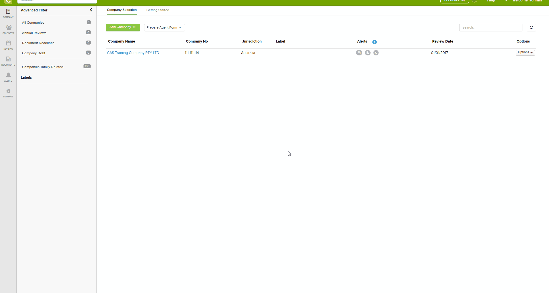 Company Labels – CAS 360 - Hong Kong